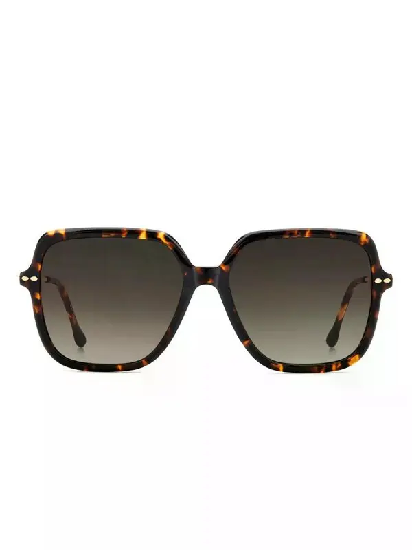 Isabel Marant Tortoiseshell Square Frame Sunglasses - Gold