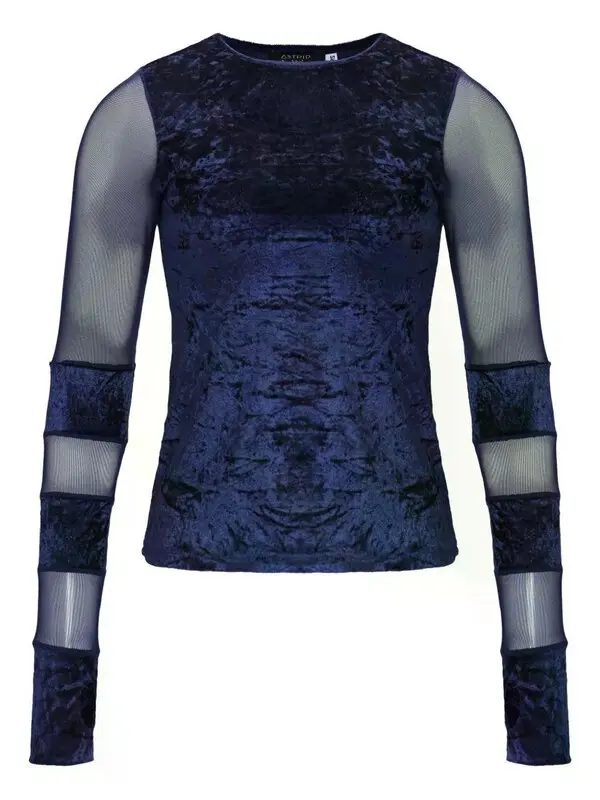 AMIR SLAMA X Astrid Mesh-panel Top