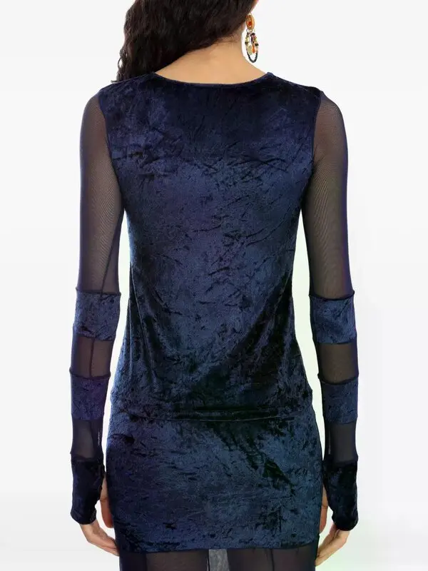 AMIR SLAMA X Astrid Mesh-panel Top