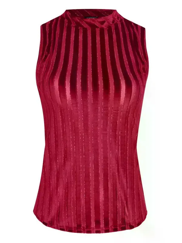 AMIR SLAMA Striped Mock-neck Top