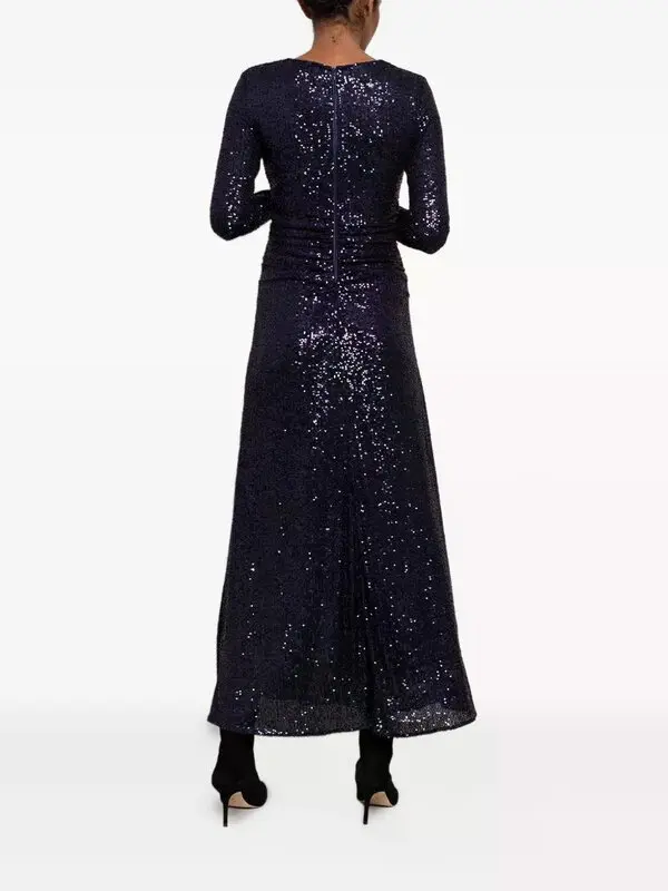 Cara Cara Sequin Long-Sleeve Dress - Blue | Editorialist