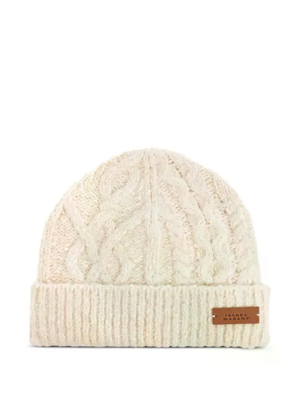 Isabel Marant Cable-knit Beanie - Neutrals