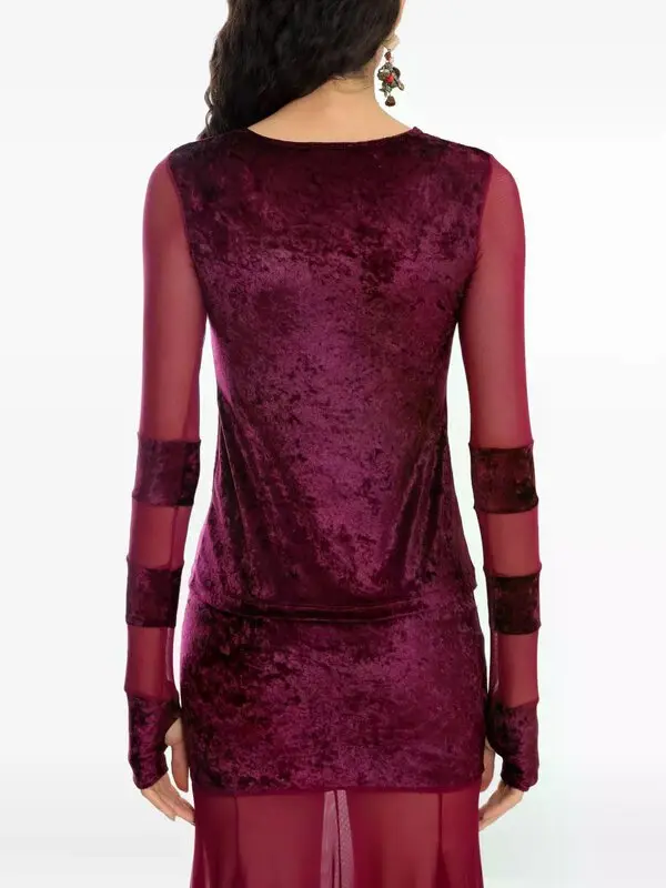 AMIR SLAMA X Astrid Mesh-panel Top