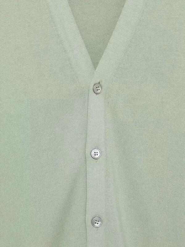 GRAN SASSO V-neck Button Cardigan - Green