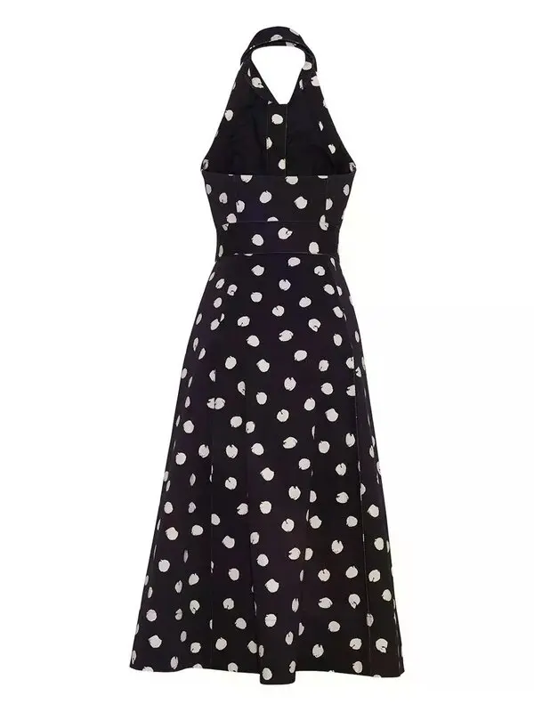 Cara Cara Halterneck Polka-dot Dress