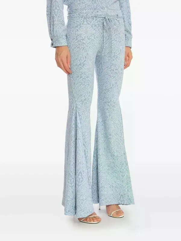 AMIR SLAMA Floral-jacquard Drawstring Trousers