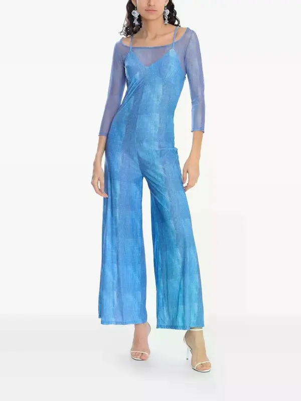 AMIR SLAMA X Astrid Check-print Jumpsuit