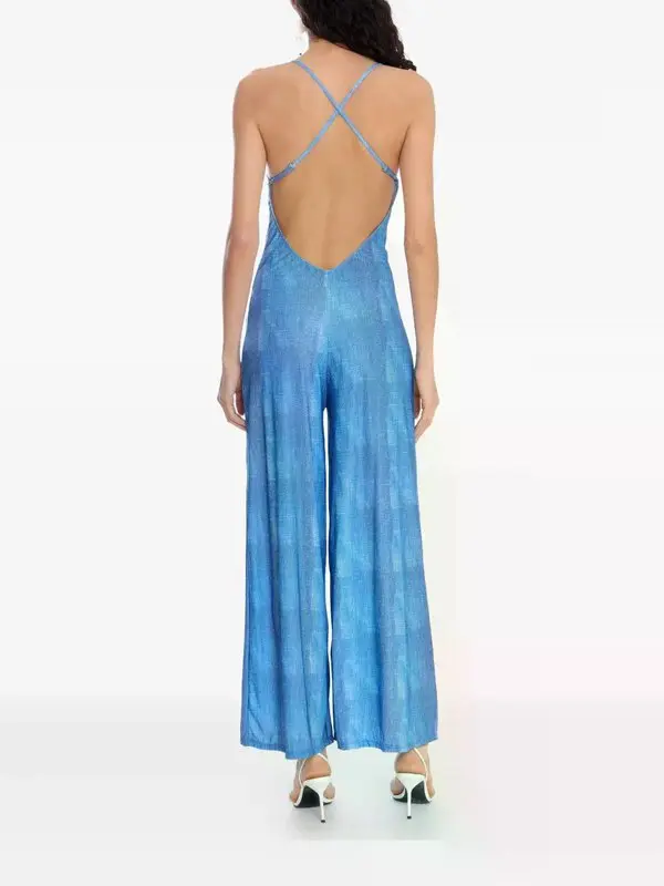 AMIR SLAMA X Astrid Check-print Jumpsuit