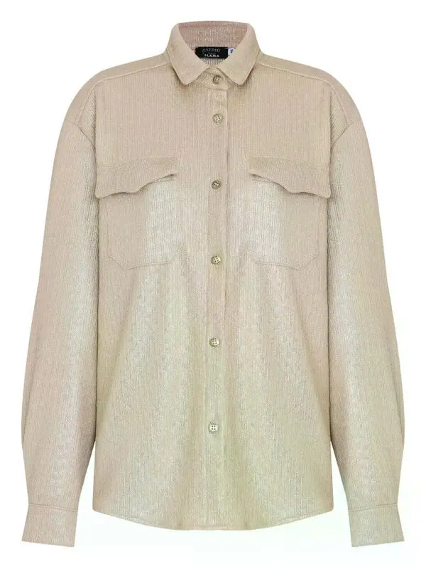 AMIR SLAMA Glitter-detail Shirt