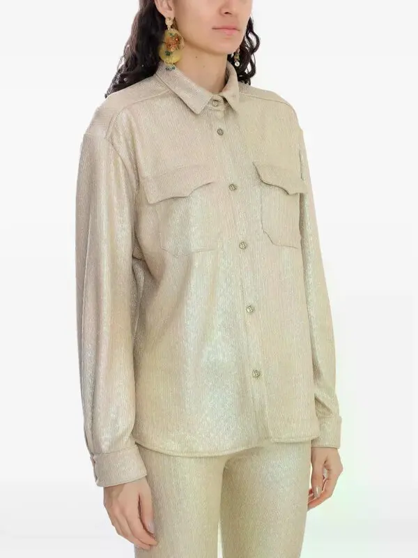 AMIR SLAMA Glitter-detail Shirt