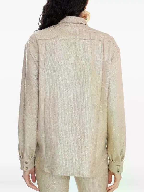 AMIR SLAMA Glitter-detail Shirt