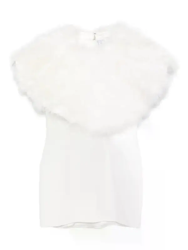 Giuseppe Di Morabito Feather-trim Dress - White
