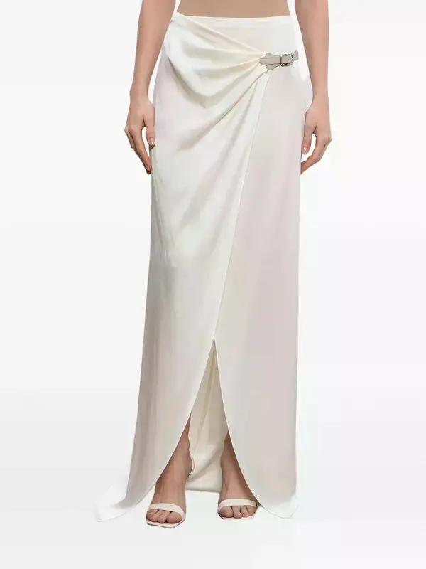 TOM FORD Wrap-front Maxi Skirt With Buckle - Neutrals
