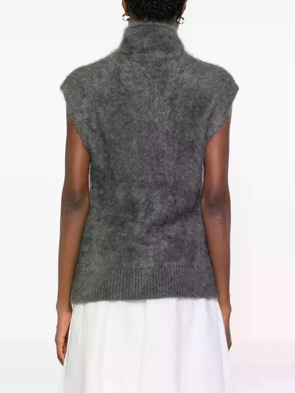 Soft Goat Turtleneck Tank Top