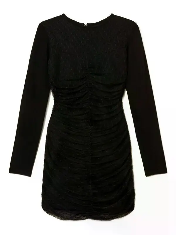 TWINSET Tulle-paneled Knitted Dress