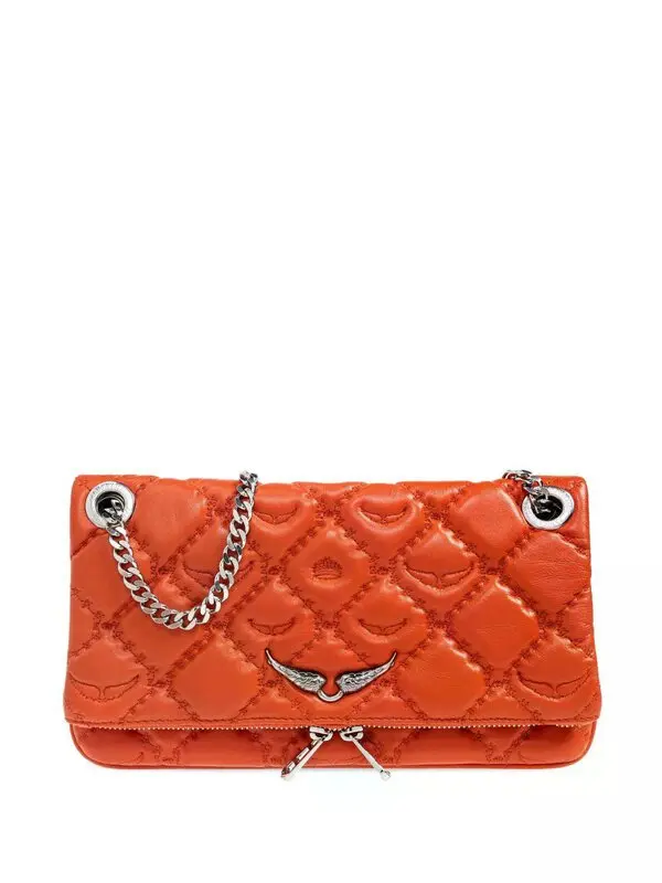 Zadig&Voltaire Rock Ii Quilted Monogram Shoulder Bag - Orange
