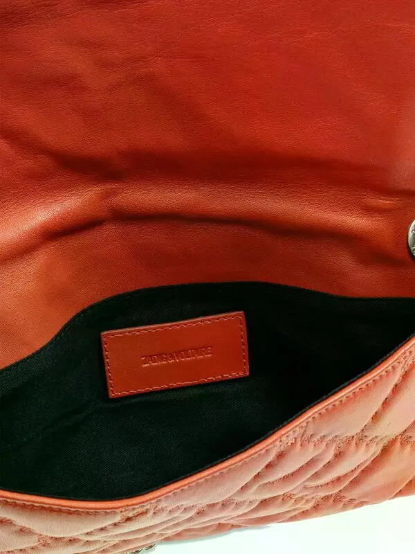 Zadig&Voltaire Rock Ii Quilted Monogram Shoulder Bag - Orange