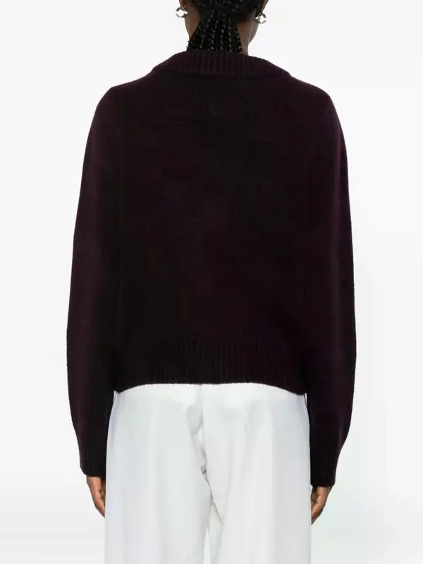 Soft Goat Knit Chunky V-neck - Red