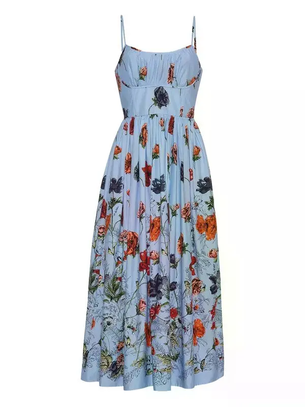 cara cara blue and white dress CARA CARA Robin Dress Le Stampe Eve Blue main image 0