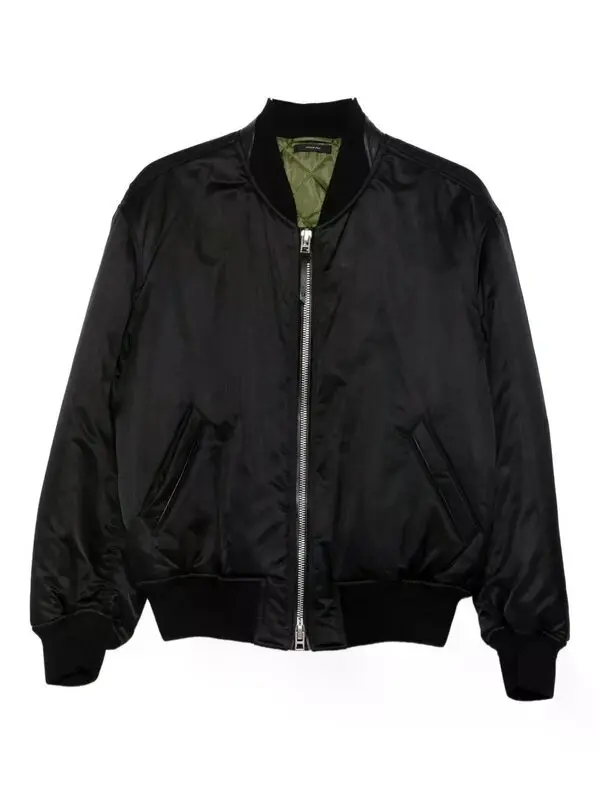 TOM FORD Silk Bomber Jacket - Black