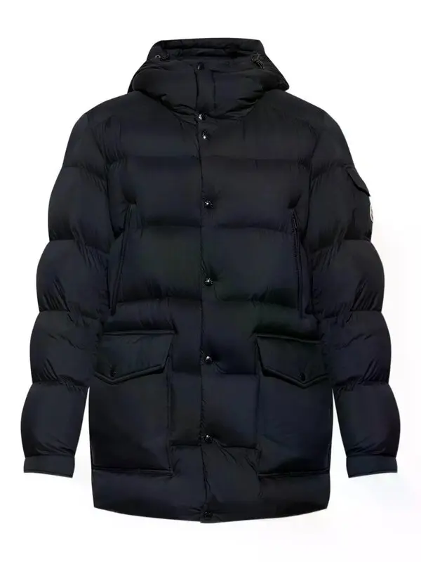 Moncler Bretagne Hooded Down Jacket - Blue
