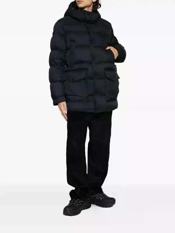Moncler Bretagne Hooded Down Jacket - Blue