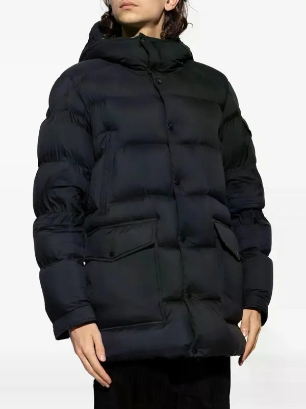Moncler Bretagne Hooded Down Jacket - Blue