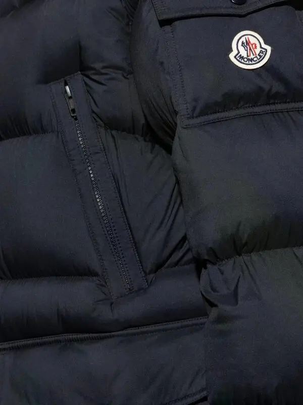Moncler Bretagne Hooded Down Jacket - Blue