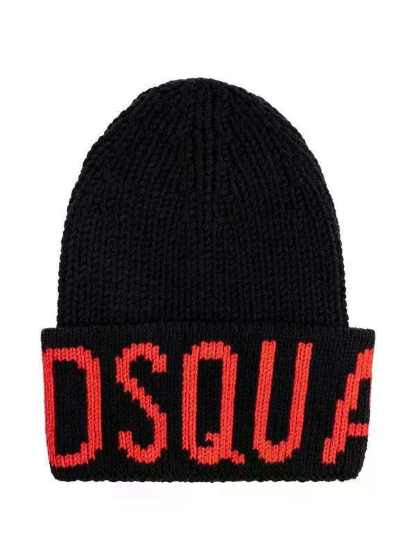 Dsquared2 Knitted Beanie - Black