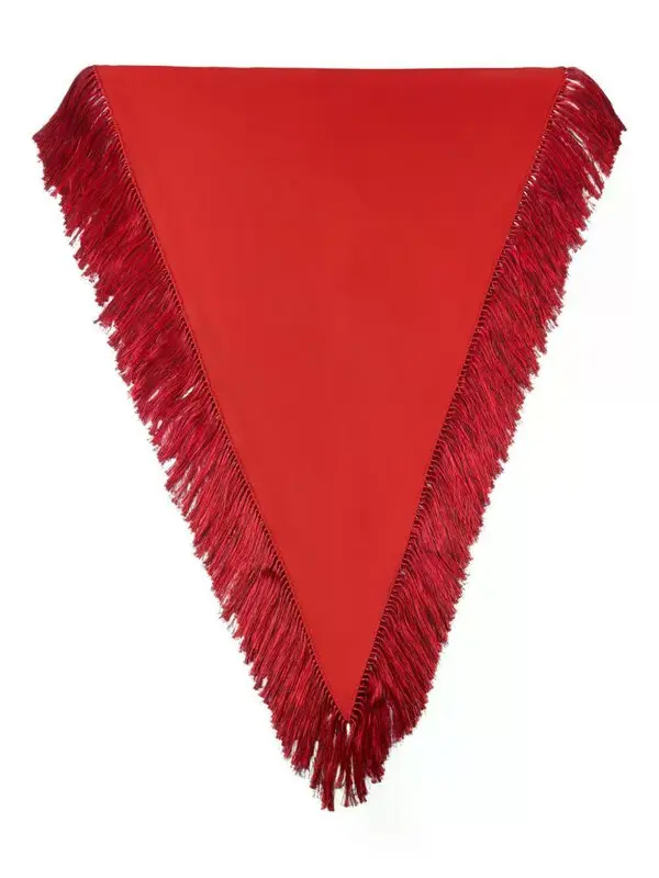 TOD'S Fringed Scarf - Red