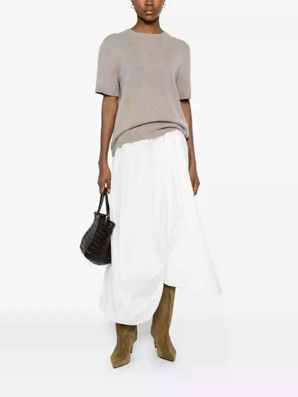 Soft Goat Oversized Knit T-shirt - Neutrals