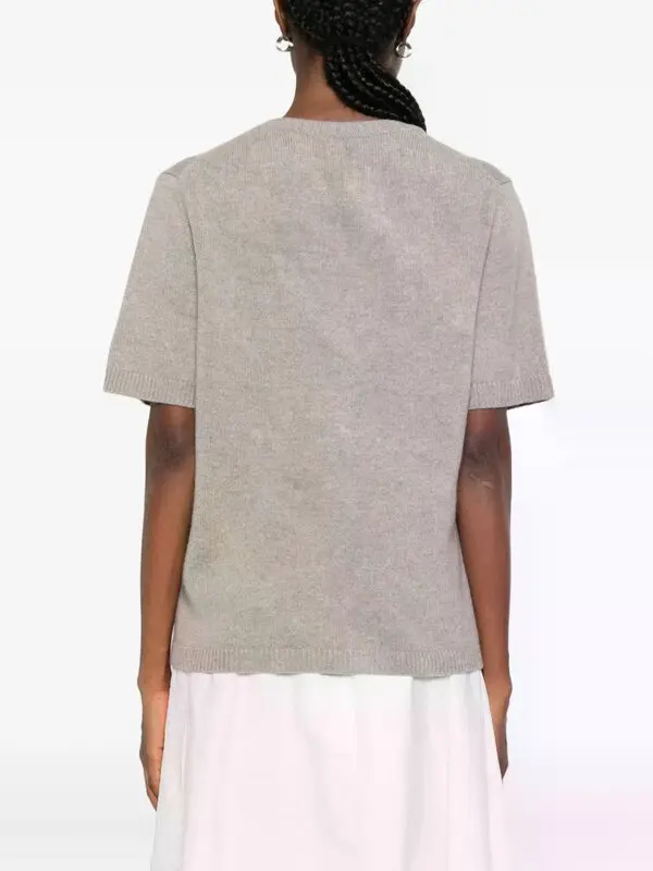 Soft Goat Oversized Knit T-shirt - Neutrals