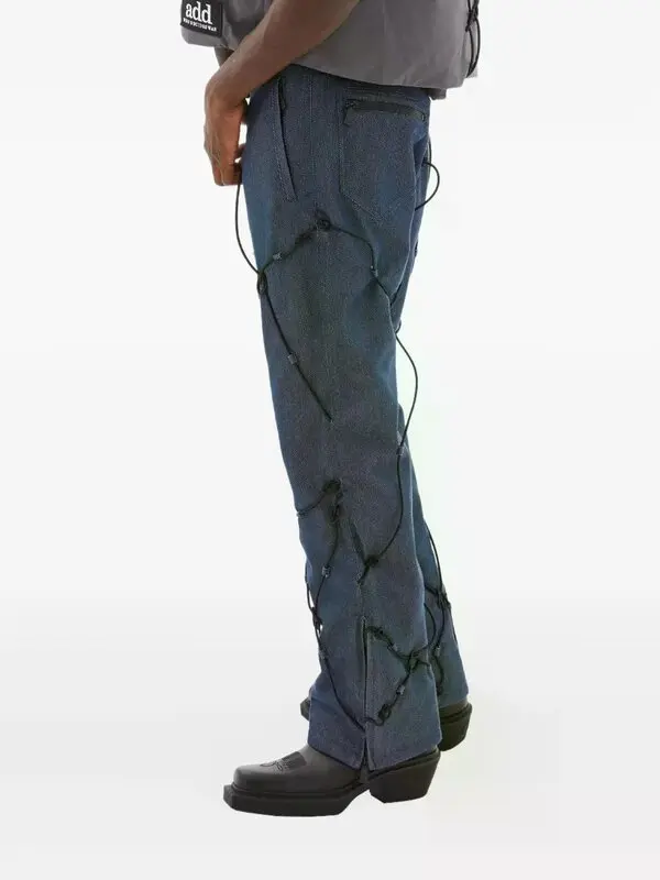 WHO DECIDES WAR Straight-leg Trousers With Rope Embellishment