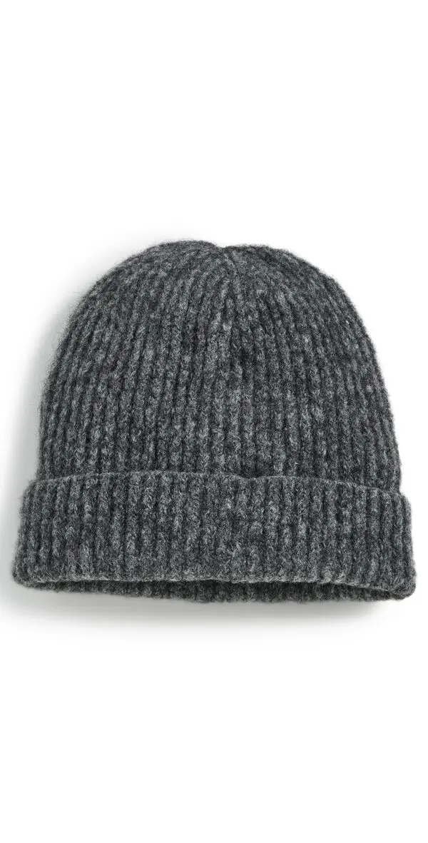 Janessa Leoné Piper Ribbed Beanie - Dark Grey