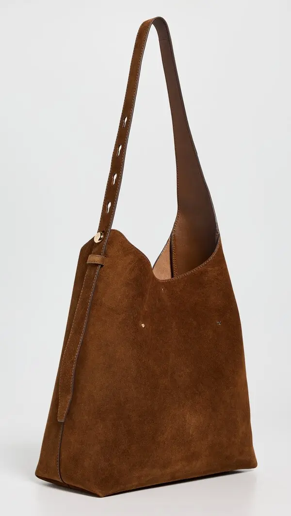Tory Burch Romy Suede Hobo Bag - Caramel