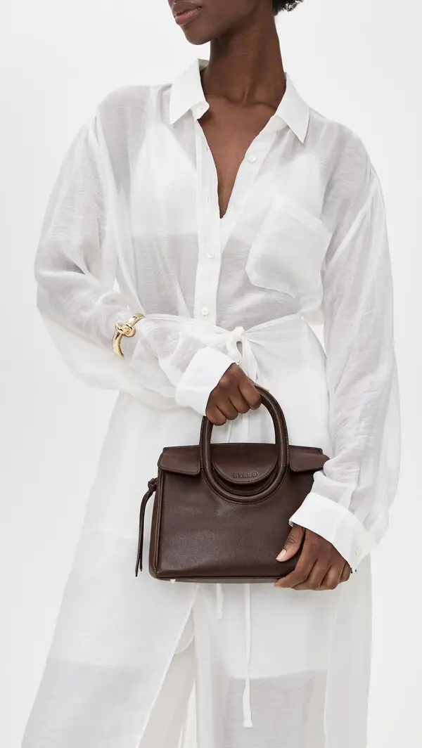 Staud Maude Mini Carryall Purse - Espresso