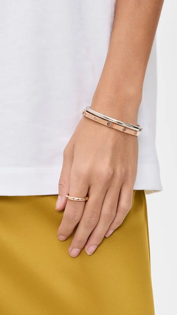Tory Burch Icon Hinge Bracelet - Rose Gold