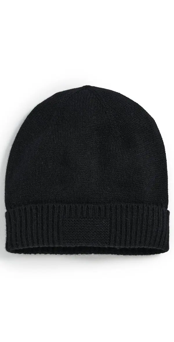 Guest In Residence Cashmere Ribbed Beanie - Black