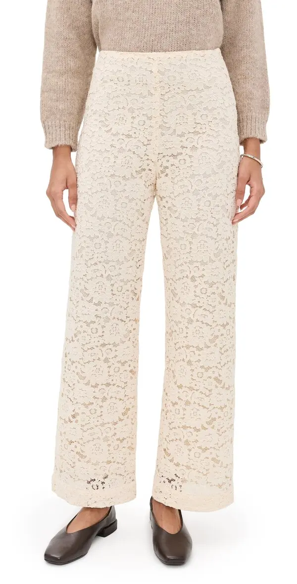 THE TINY BIG SISTER Lace Wide Leg Trousers