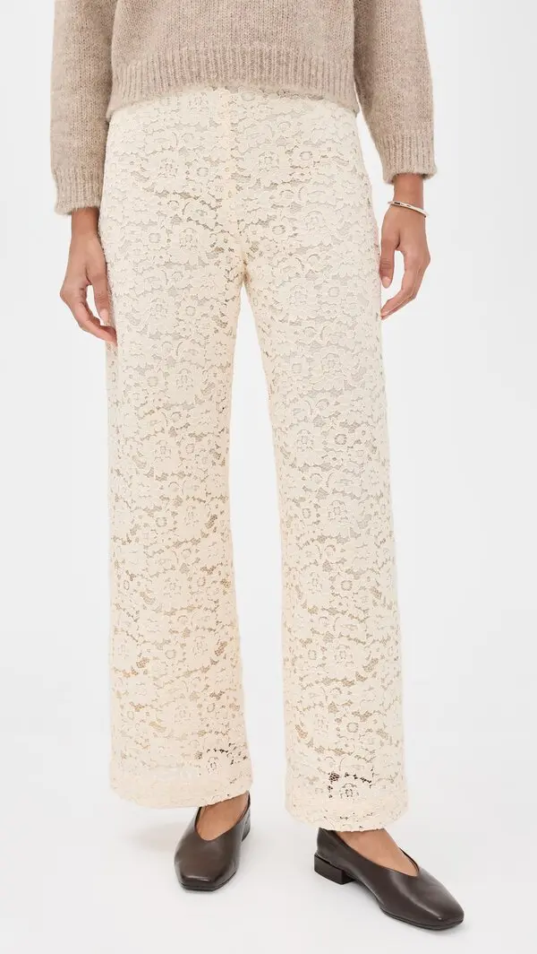 THE TINY BIG SISTER Lace Wide Leg Trousers