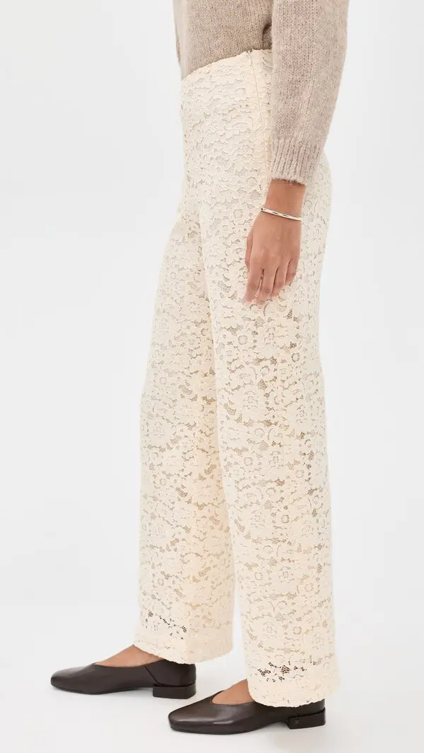 THE TINY BIG SISTER Lace Wide Leg Trousers