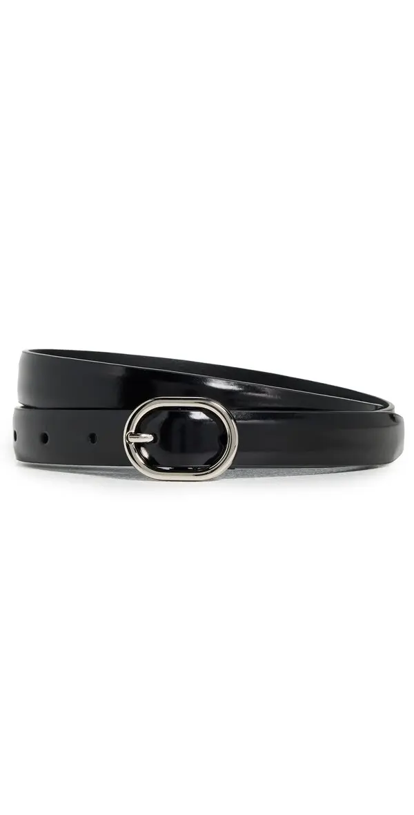 Vince 20mm Spazzolato Belt - Black/palladium