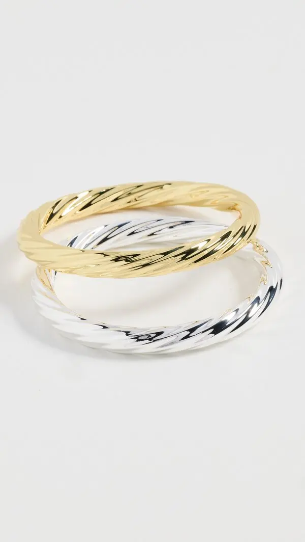 Argento Vivo Twist Bangle Set