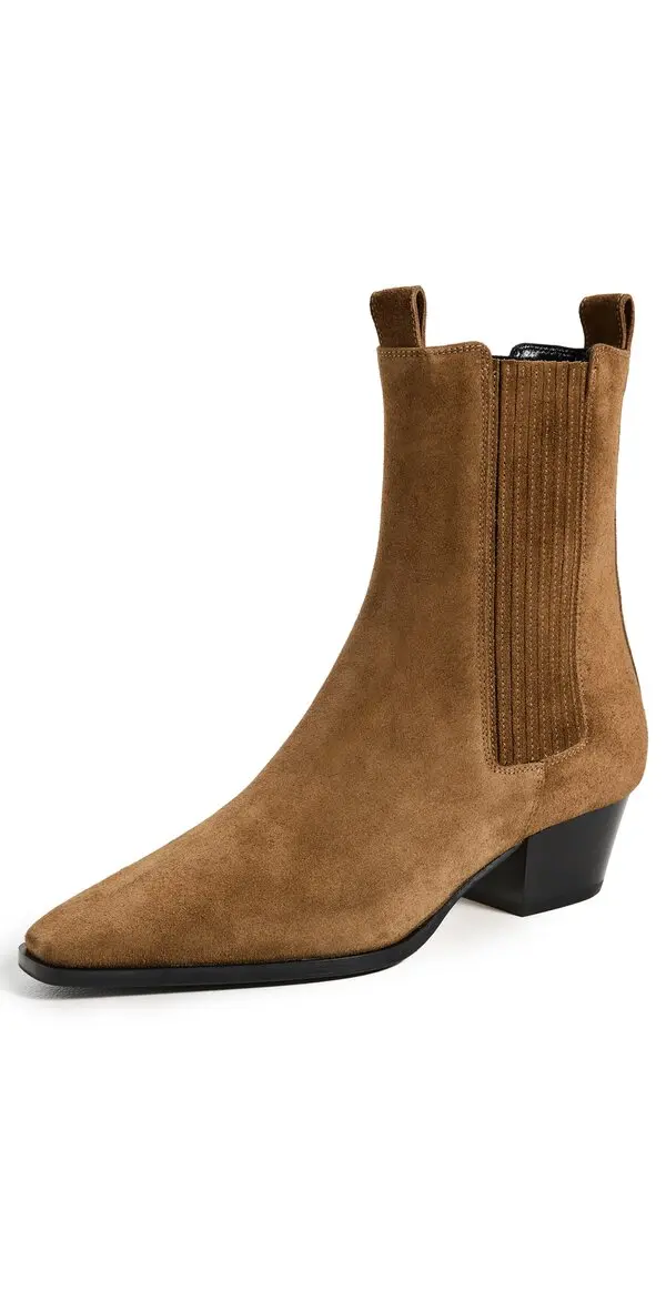 AeydĒ Agata Cow Suede Chelsea Boots - Tobacco