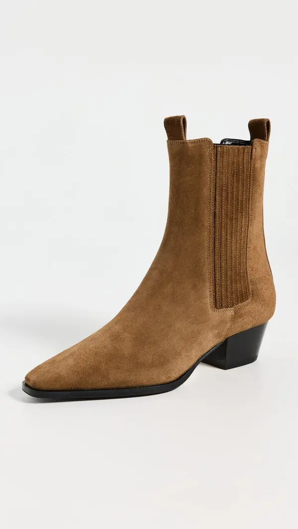 AeydĒ Agata Cow Suede Chelsea Boots - Tobacco