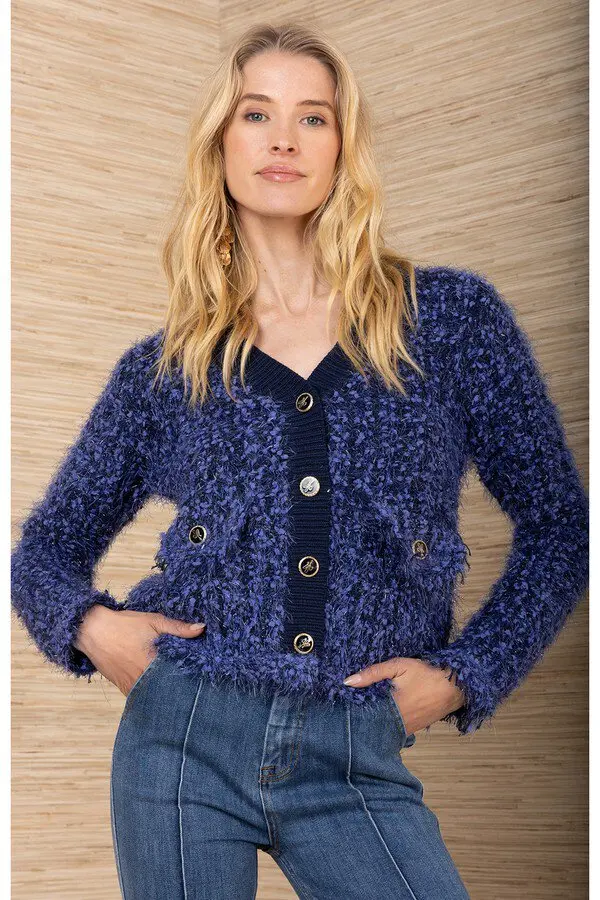 Hale Bob Madalyn Boucle Cardigan - Black