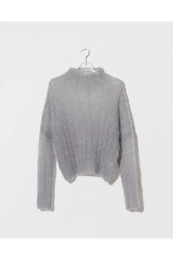ETOILE Mohair Ribbed Turtleneck Pullover