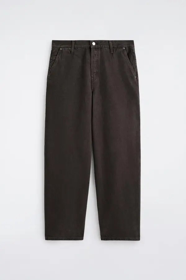 Cos Wide-leg Denim Pants - Brown