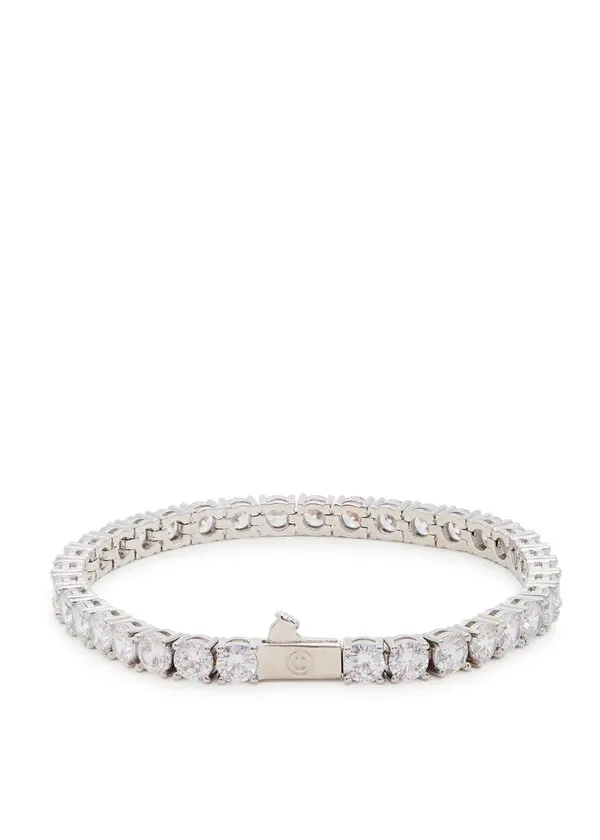 CERNUCCI Crystal-embellished Rhodium-plated Bracelet