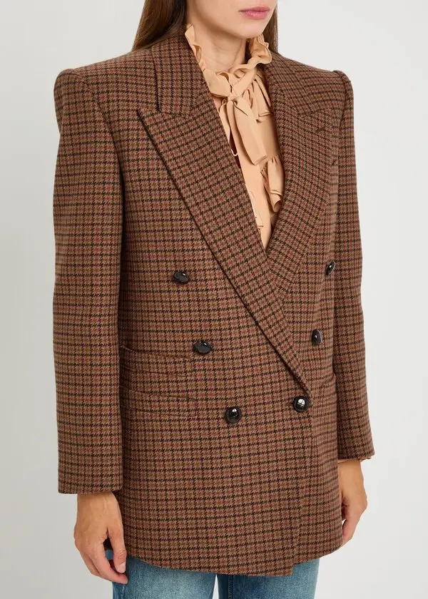Chloé Checked Wool-blend Blazer